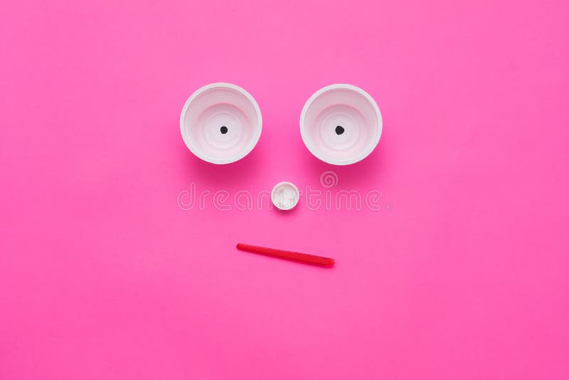 Environmental Protection Sad Garbage Monster Stock Image - Image of ...