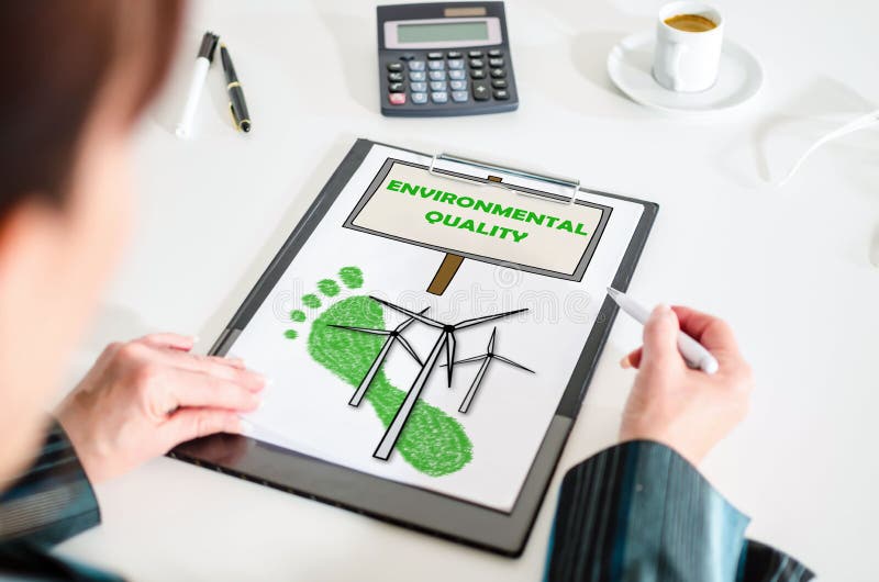 Environmental Quality Concept on a Clipboard Stock Image - Image of ...