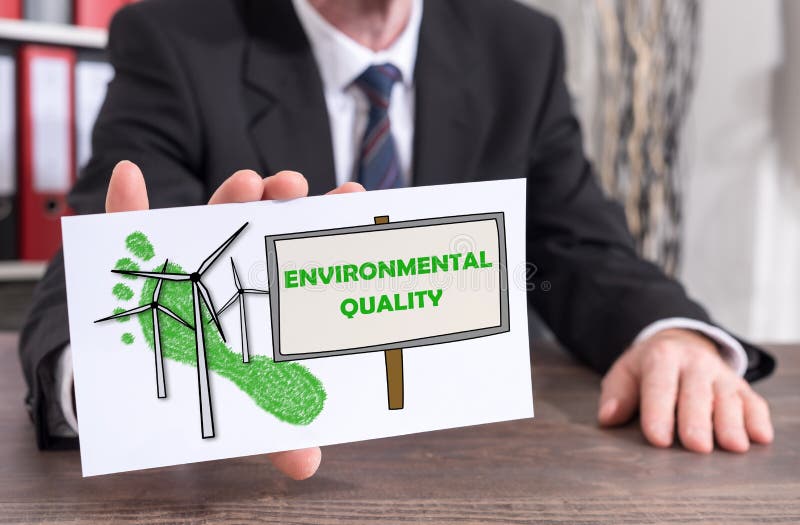 Environmental Quality Concept on an Index Card Stock Image - Image of ...