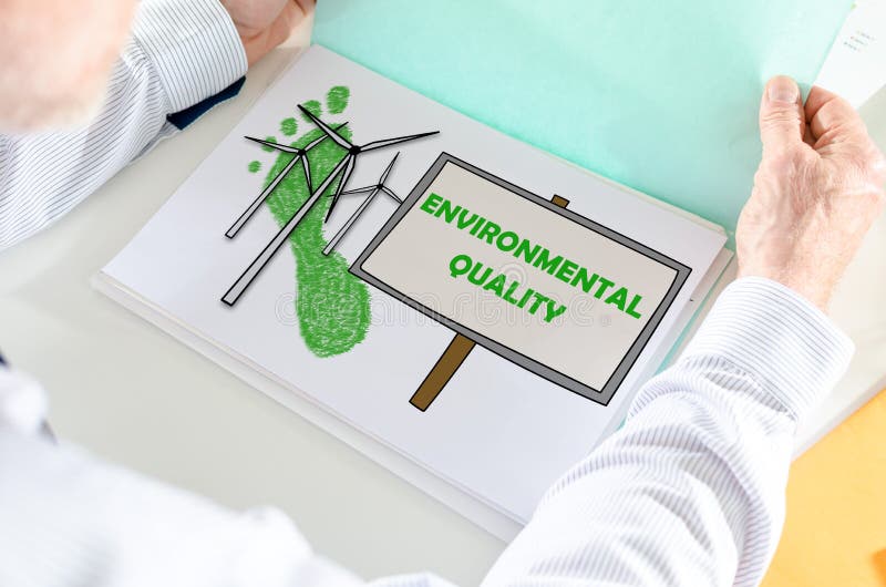 Environmental Quality Concept on a Paper Stock Image - Image of carbon ...
