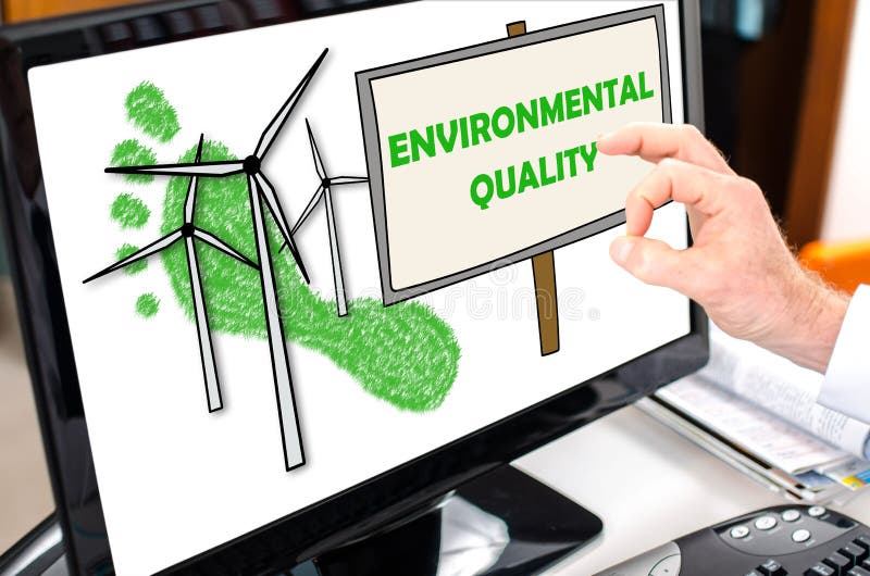 Environmental Quality Concept on a Computer Monitor Stock Photo - Image ...
