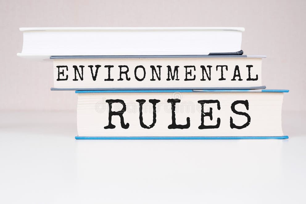 Environmental Rules Text Title Book Background Stock Photo - Image of ...