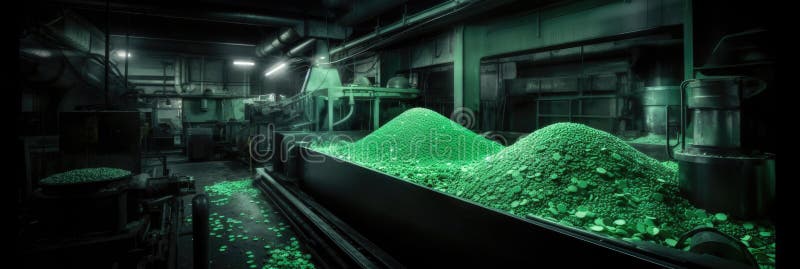 Environmental Safety. Industry Plant for Sorting and Processing Plastic ...