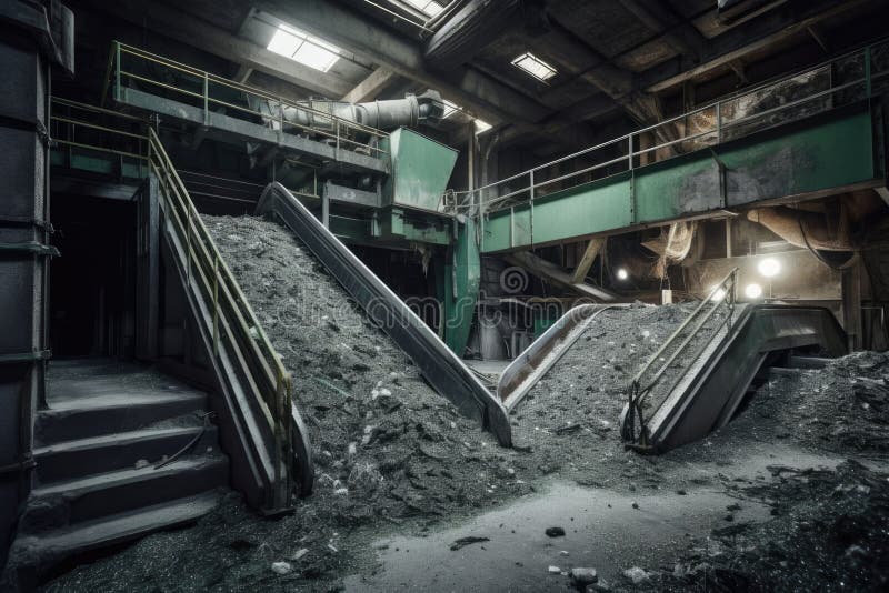 Environmental Safety. Industry Plant for Sorting and Processing Plastic ...