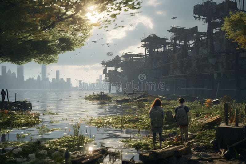 Environmental Scenes Highlighting the Stock Illustration - Illustration ...