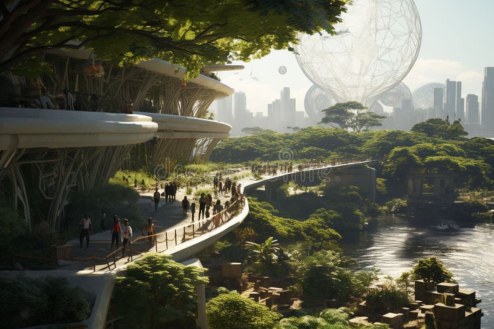 Environmental Scenes Highlighting the Stock Illustration - Illustration ...