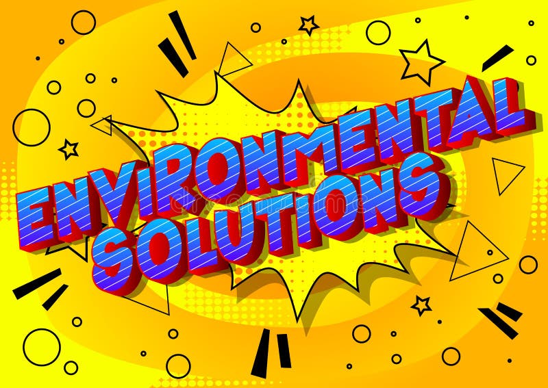 Environmental Solutions - Comic Book Style Words. Stock Vector ...
