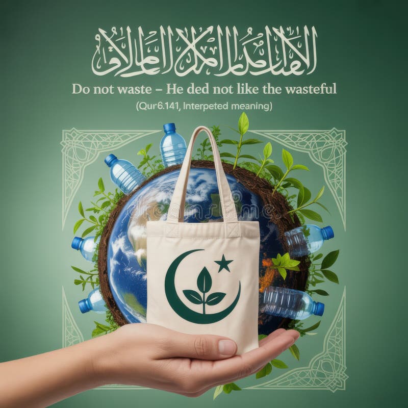 Environmental Stewardship and Islamic Values Depicted with Earth and ...