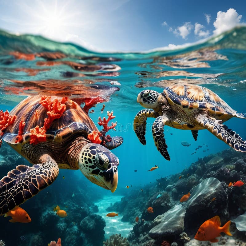 Environmental Sustainability Vector: Plastic Pollution Vs. Clean Ocean ...