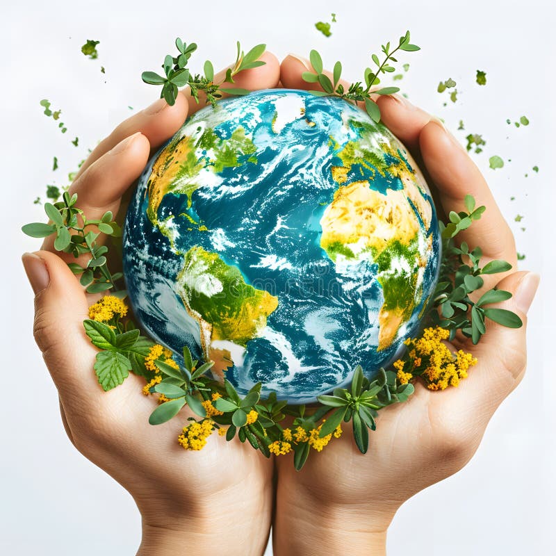 Sustainable Goals: AI Earth Visualization Stock Image - Image of health ...