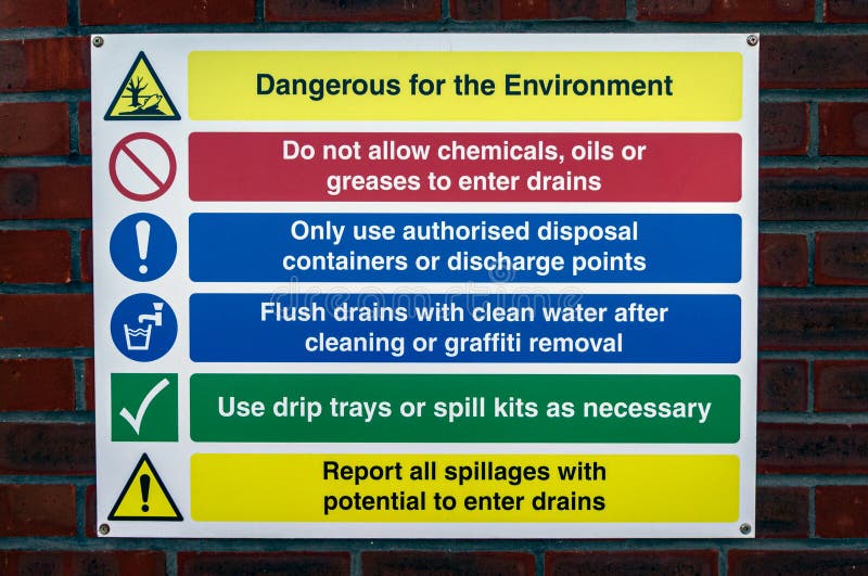 Environmental Warning and Safety Notice Stock Image - Image of message ...