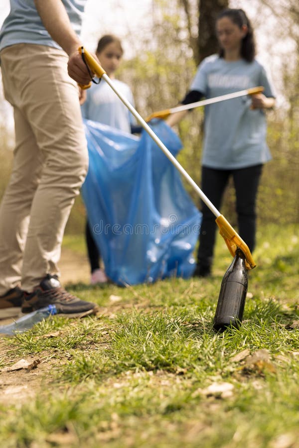 Environmentalists Picking Up Trash from the Natural Forest Environment ...