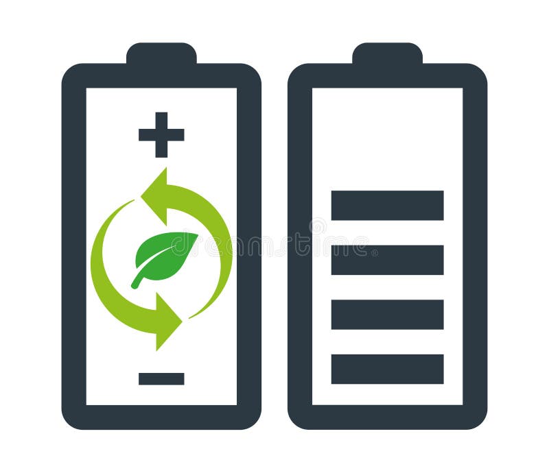 Environmentally Friendly Battery Logo Stock Vector - Illustration of ...