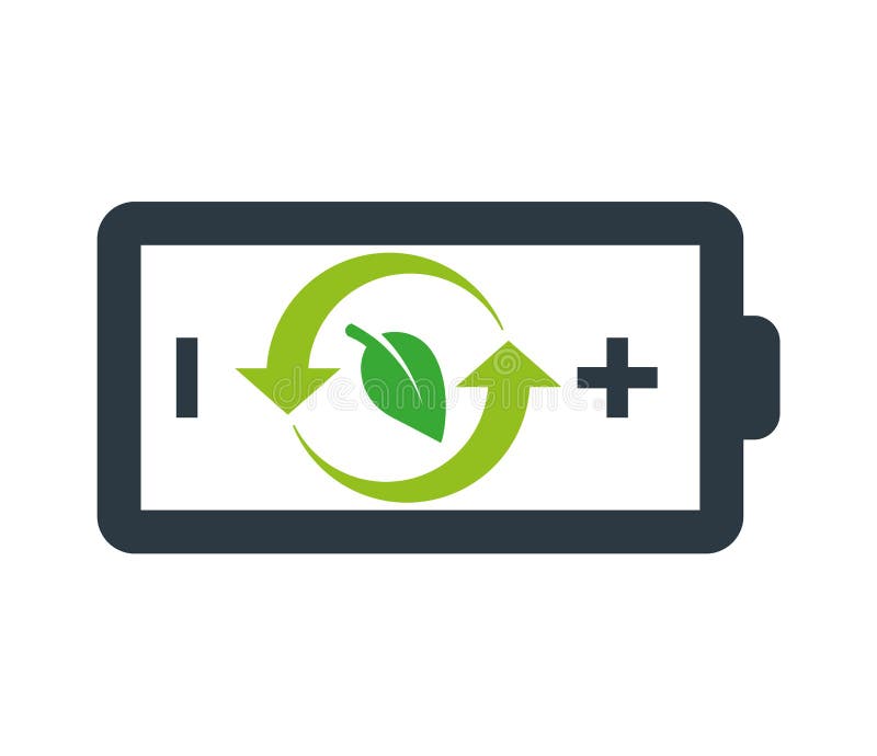 Environmentally Friendly Battery Logo Stock Vector - Illustration of ...