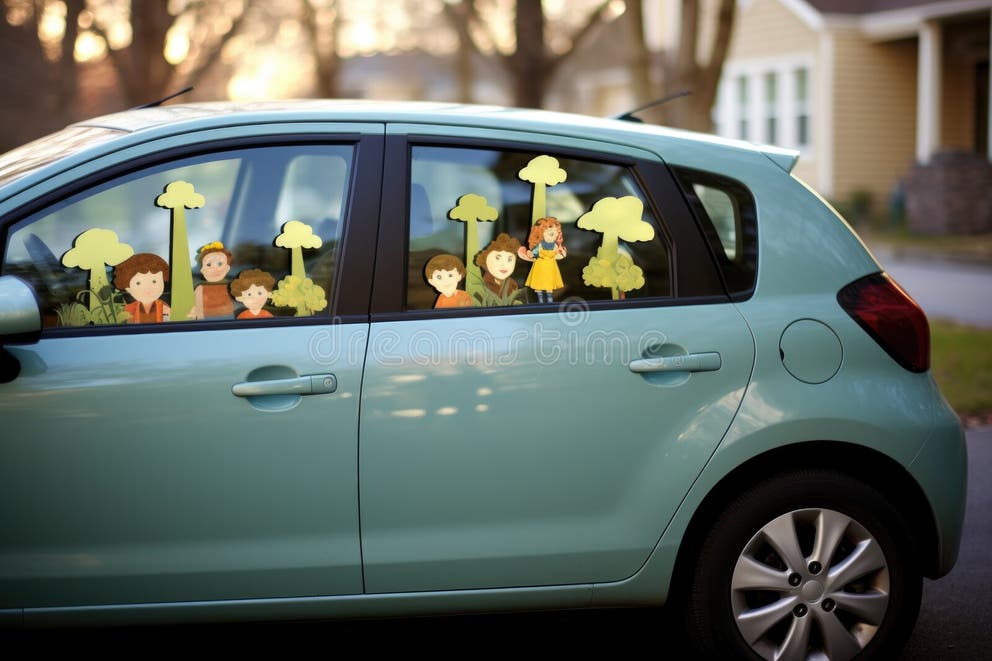 Environmentally-friendly Carpool Sticker on a Car Stock Image - Image ...