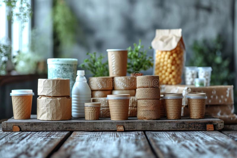 Environmentally Friendly Disposable Tableware. the Concept of Recycling ...