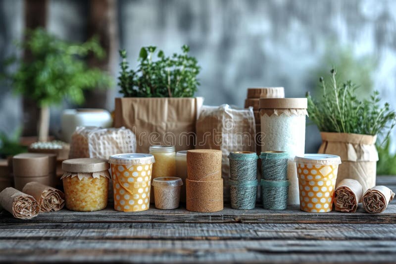 Environmentally Friendly Disposable Tableware. the Concept of Recycling ...