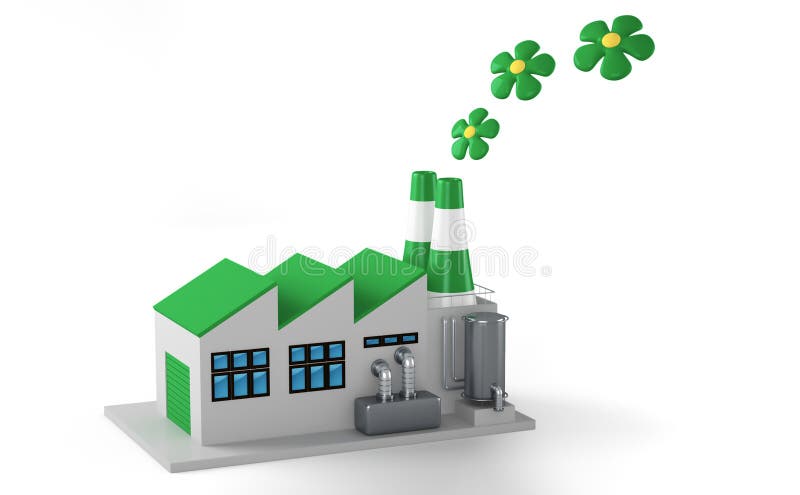 Eco Friendly Factory Illustration Design Stock Illustration ...