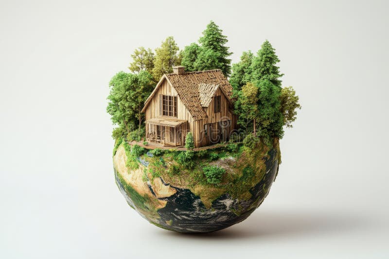 Environmentally Friendly House in a Green Setting, Produced by Modern ...