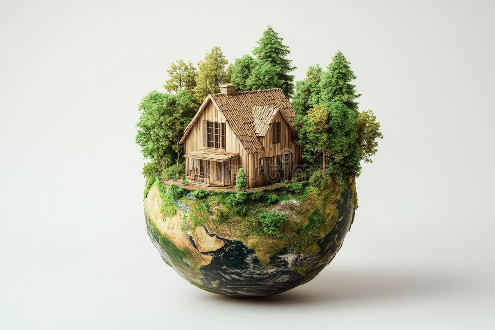 Environmentally Friendly House in a Green Setting, Produced by Modern ...