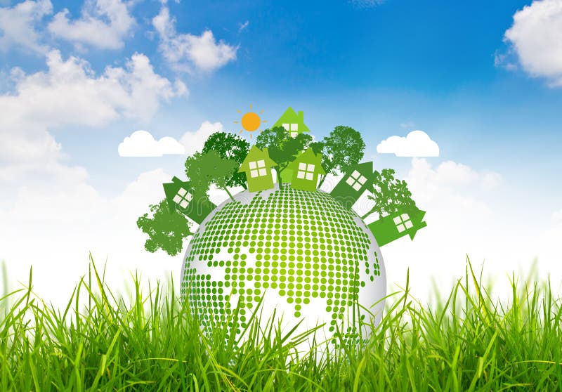 Eco Friendly Planet Icon, Outline Style Stock Vector - Illustration of ...