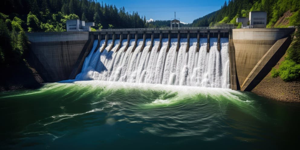 A Stable Source of Energy is a Hydroelectric Power Station. Stock Image ...