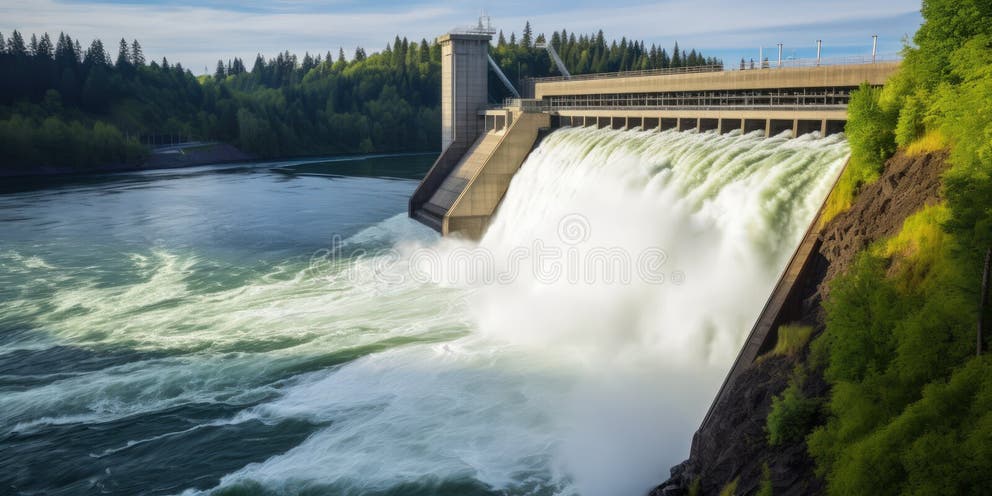 A Stable Source of Energy is a Hydroelectric Power Station. Stock ...