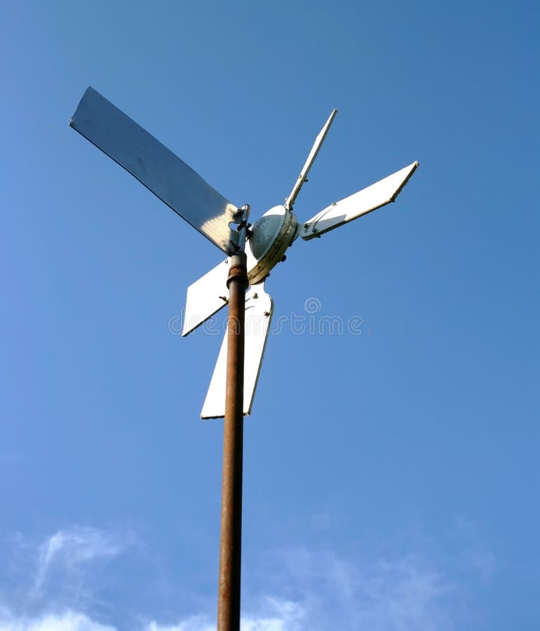 Environmentally Friendly Recycled Windmill Stock Photo - Image of ...