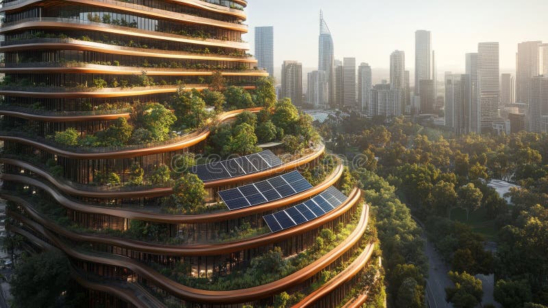 Environmentally Friendly Residential Building in Tune with Nature Stock ...