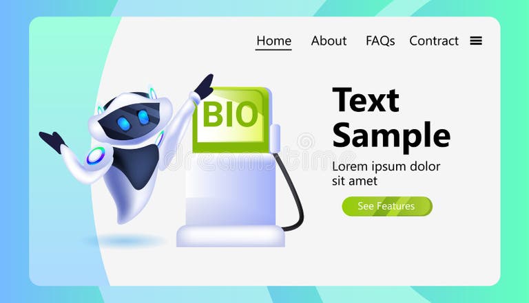 Environmentally Friendly Robot with Biofuel Modern Robotic Character ...