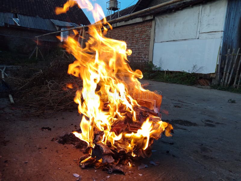 Environmentally Friendly Solutions for Burning Garbage Stock Image ...