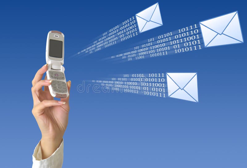 Envoi de SMS image stock. Image du message, dispositif - 3374657