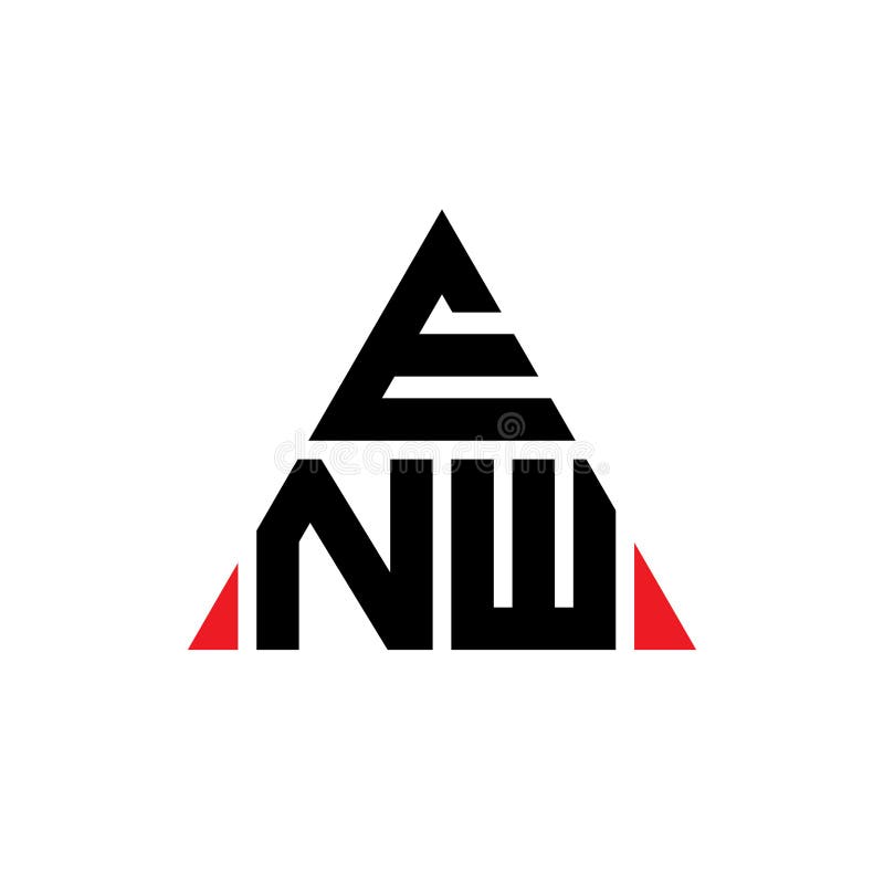 ENW Triangle Letter Logo Design with Triangle Shape. ENW Triangle Logo ...