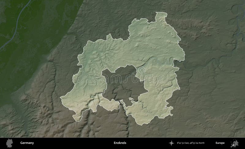 Enzkreis Outline Map Stock Illustrations – 17 Enzkreis Outline Map ...