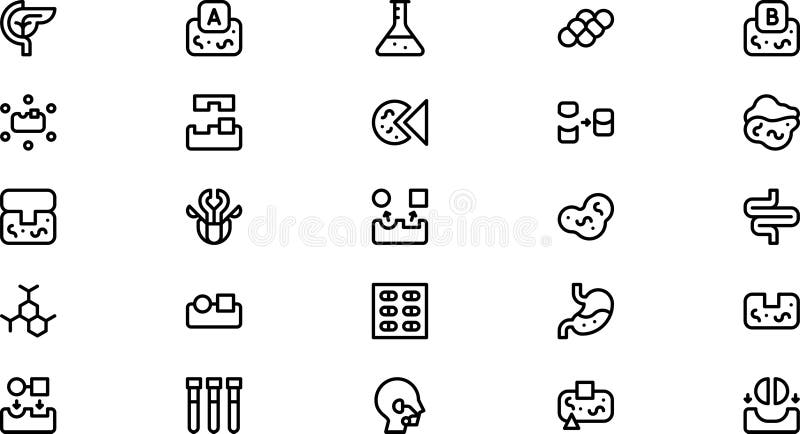 Enzymes Icons High-Quality Vector Icons Collection with Editable Stroke ...