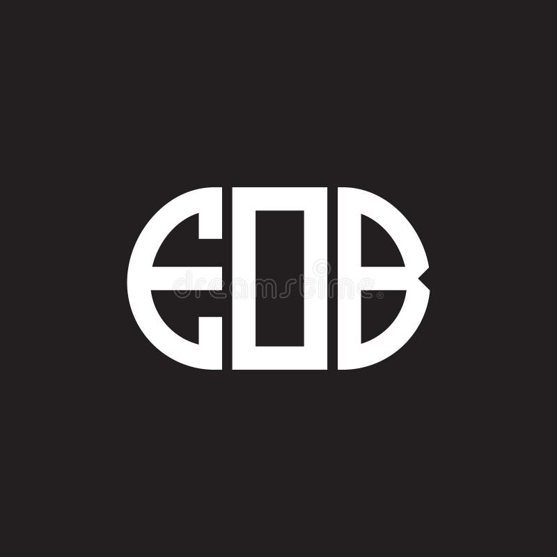 EOB Letter Logo Design on Black Background. EOB Creative Initials ...