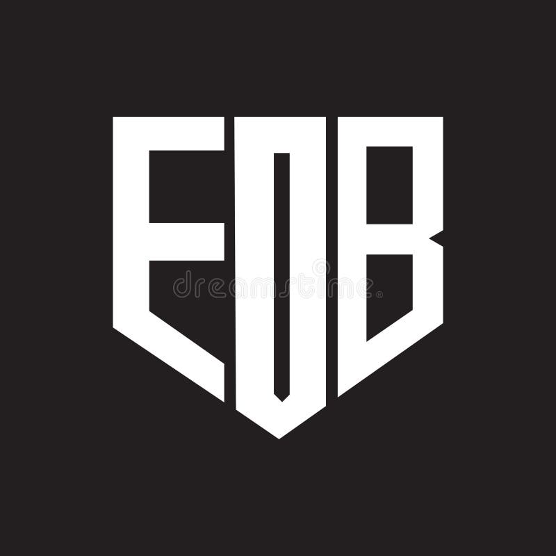 EOB Letter Logo Design on Black Background.EOB Creative Initials Letter ...