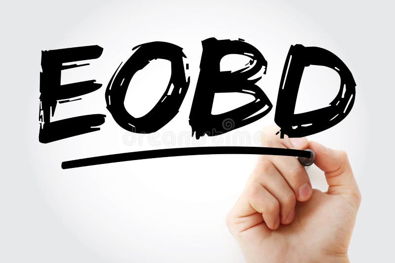EOBD End of Business Day Symbol. Concept Words EOBD End of Business Day ...
