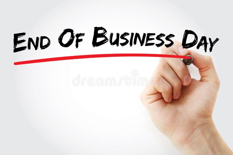 EOBD End of Business Day Symbol. Concept Words EOBD End of Business Day ...
