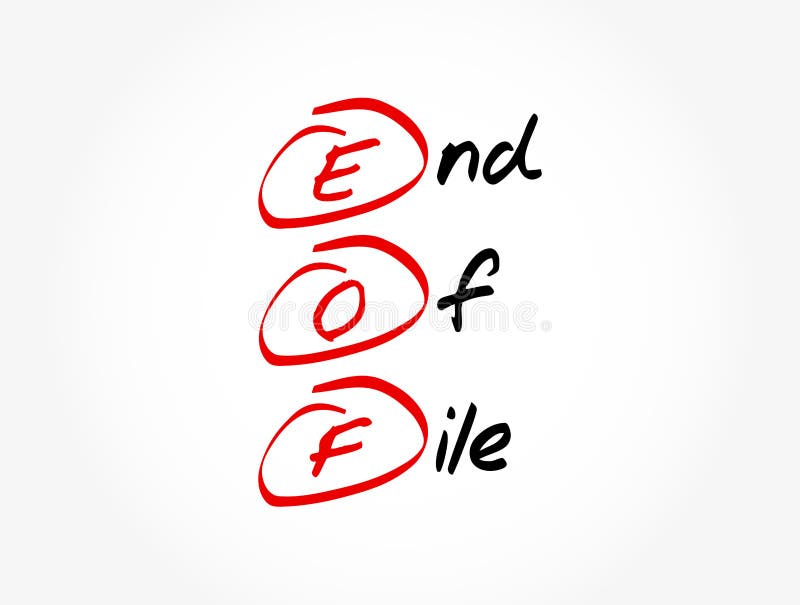 EOF - End of File Acronym, Technology Concept Background Stock ...