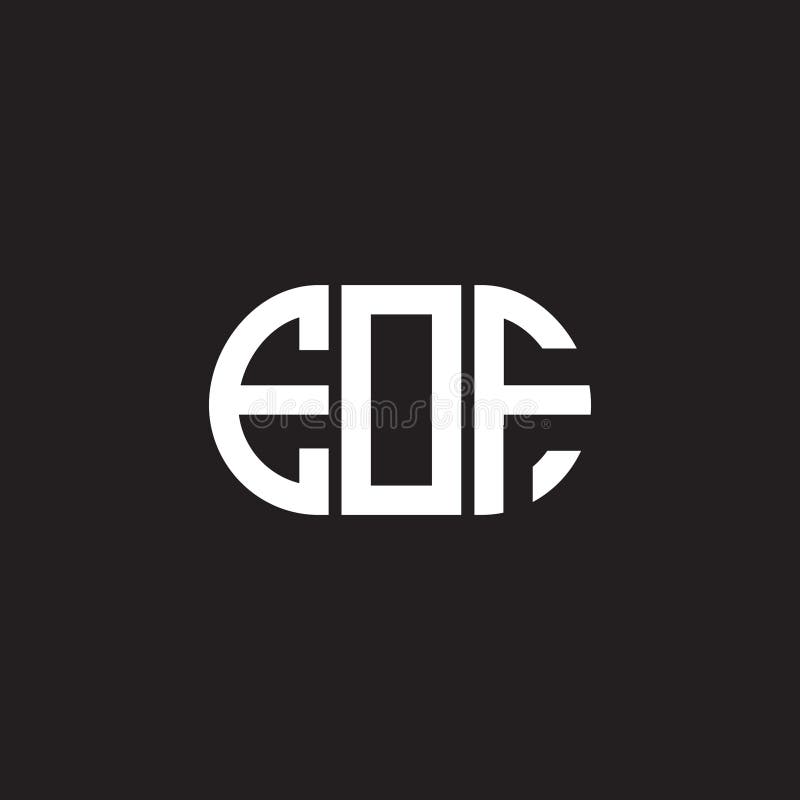 EOF Letter Logo Design on Black Background. EOF Creative Initials ...