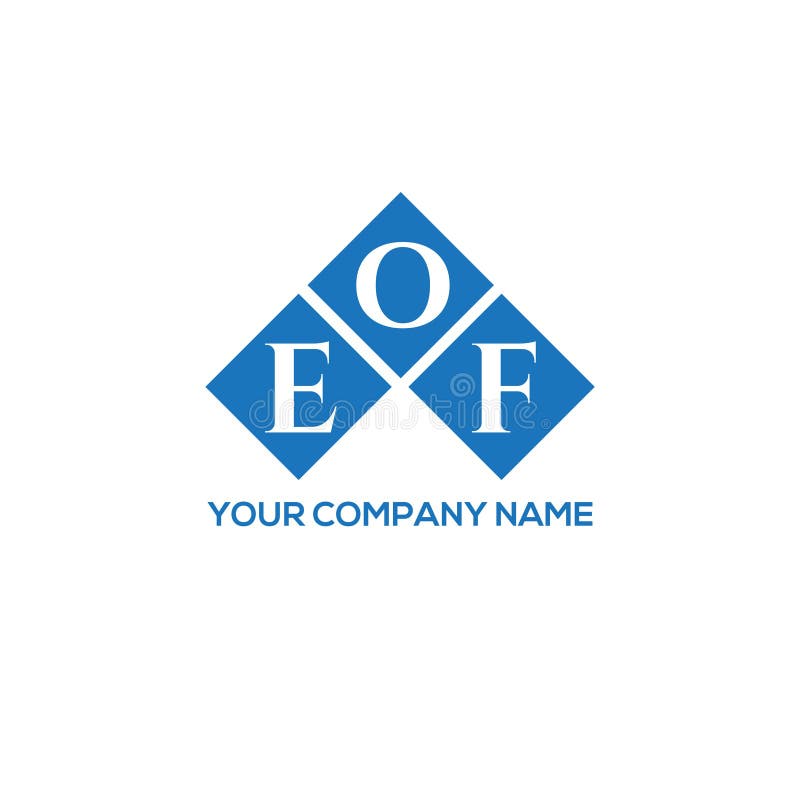 EOF Letter Logo Design on WHITE Background. EOF Creative Initials ...