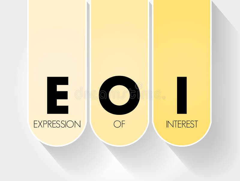 EOI - Expression of Interest Acronym, Business Concept Background Stock ...