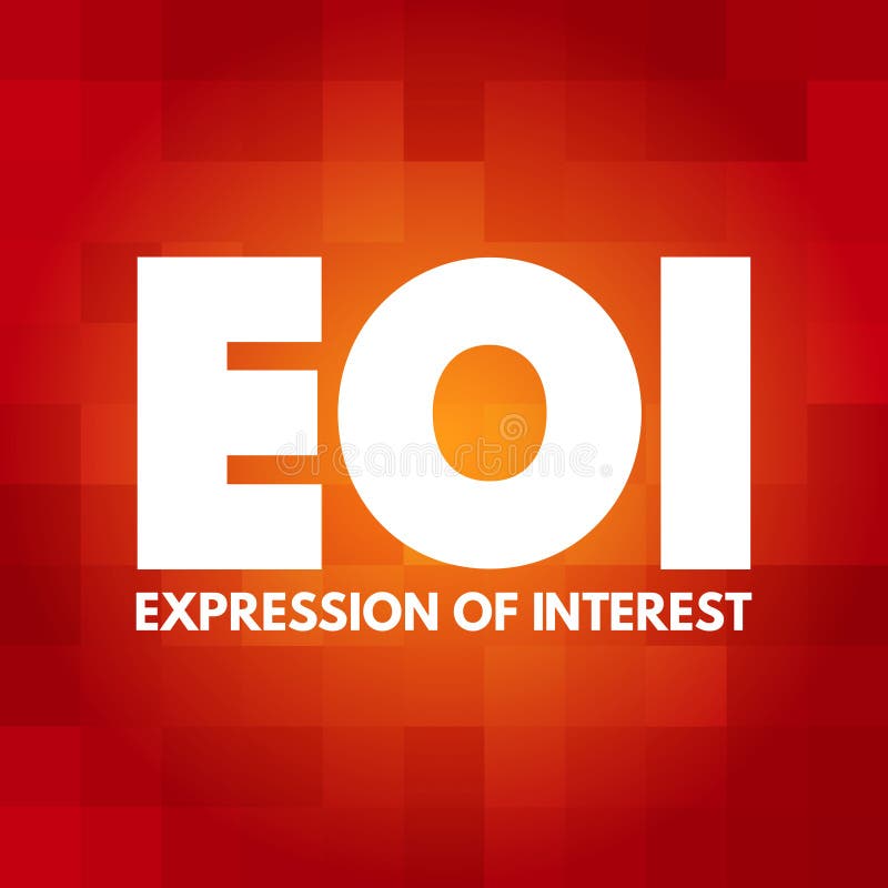 EOI - Expression of Interest Acronym, Business Concept Background Stock ...