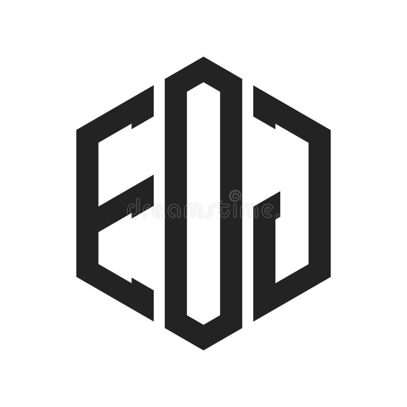 EOJ Logo Design. Initial Letter EOJ Monogram Logo Using Hexagon Shape ...