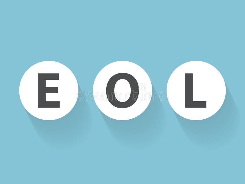 EOL End-of-life Acronym Concept Stock Vector - Illustration of white ...