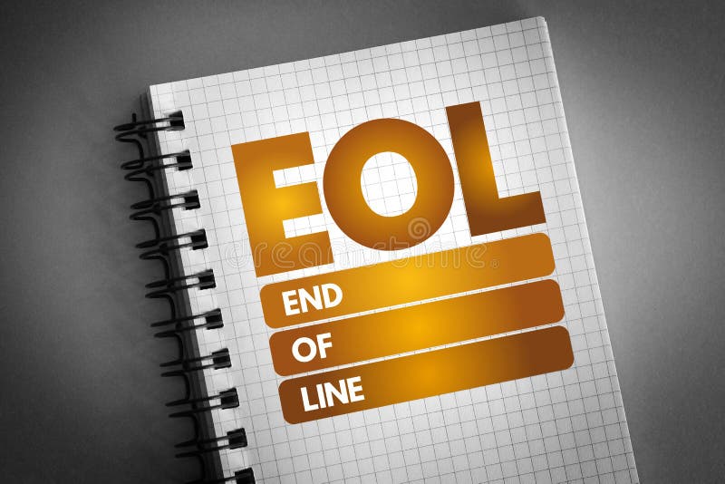EOL - End of Line Acronym, Technology Concept on Blackboard Stock Image ...