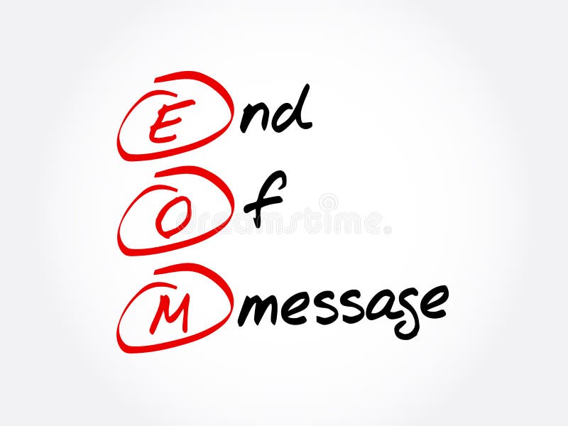 EOM - End of Message Acronym, Business Concept Background Stock ...
