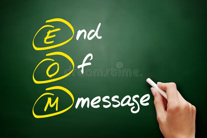 EOM - End of Message Acronym, Business Concept Background Stock ...