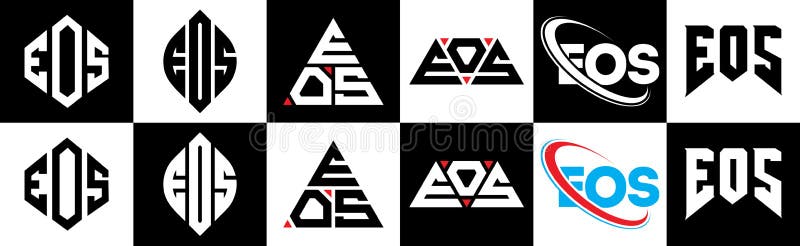 EOS Letter Logo Design in Six Style. EOS Polygon, Circle, Triangle ...